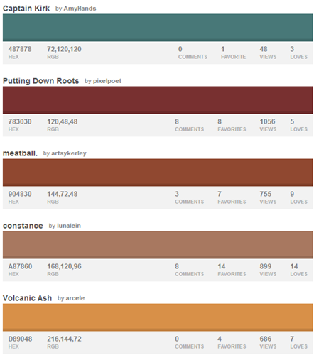 30 Thanksgiving Color Palettes